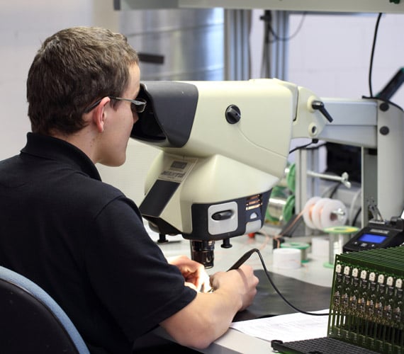 Conventional THT PCB assembly